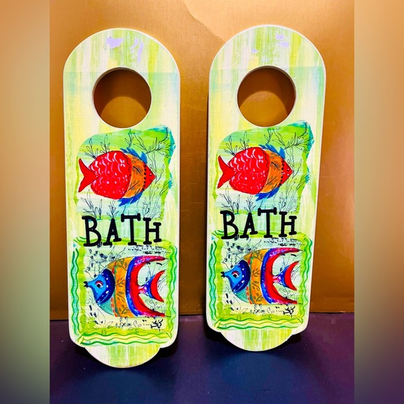 Coastal Shores | Accents | Two 2 Nautical Decor Doorknob Hangers ...